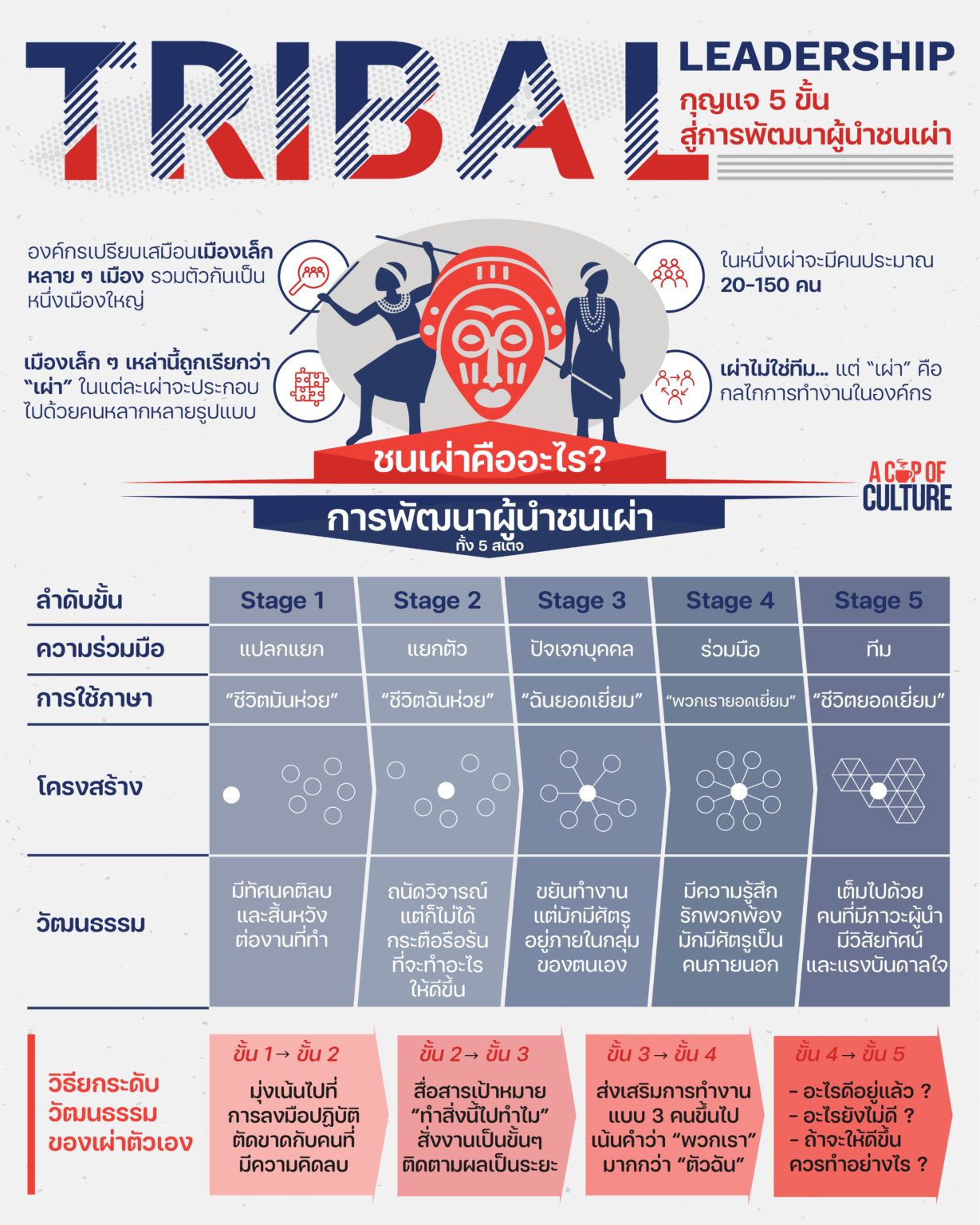Tribal Leadership: กุญแจ 5 ขั้น สู่การพัฒนาผู้นำชนเผ่า - Brightside People